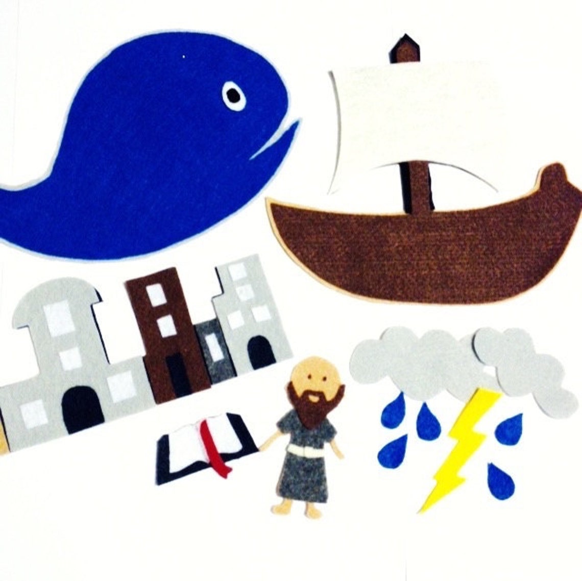 Jonah and the Whale Bible Felt Set**sunday School/homeschool** - Etsy