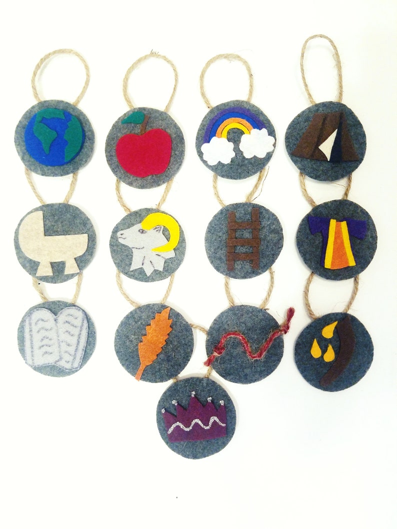 Jesse Tree Felt Ornaments/christmas Ornaments/advent | Etsy