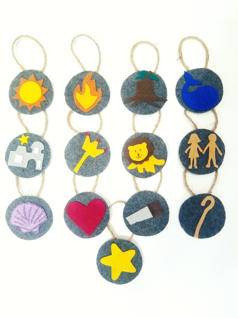 Jesse Tree Felt Ornaments/christmas Ornaments/advent | Etsy
