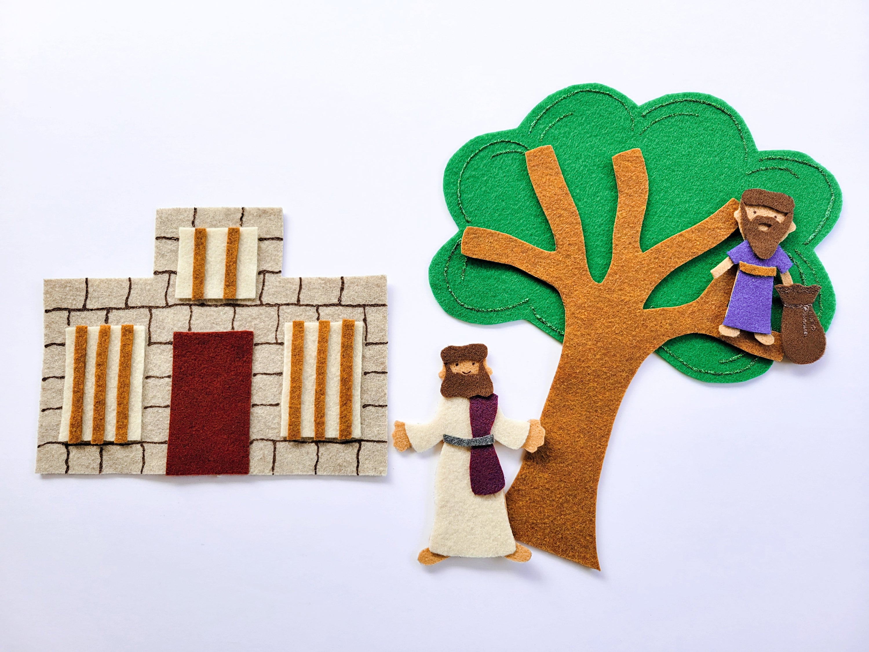Zacchaeus Bible Story Felt Set/bible Felt Storyboard/sunday School ...