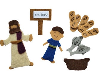 JESUS FEEDS THE 5000 Bible Story Activity Posters Homeschool Printable ...