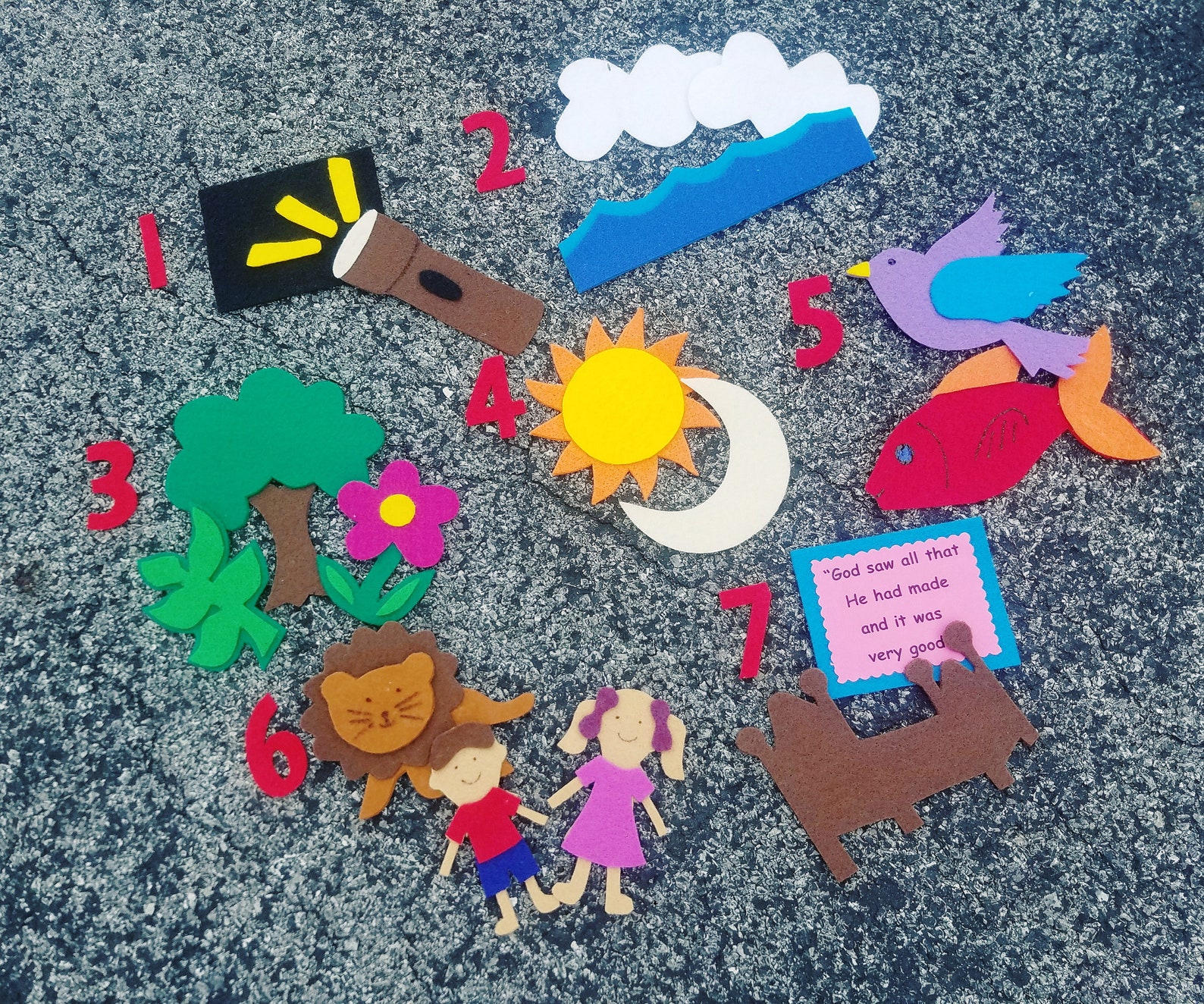 Creation Story Felt Storyboard 7 Days of Creation**sunday School ...