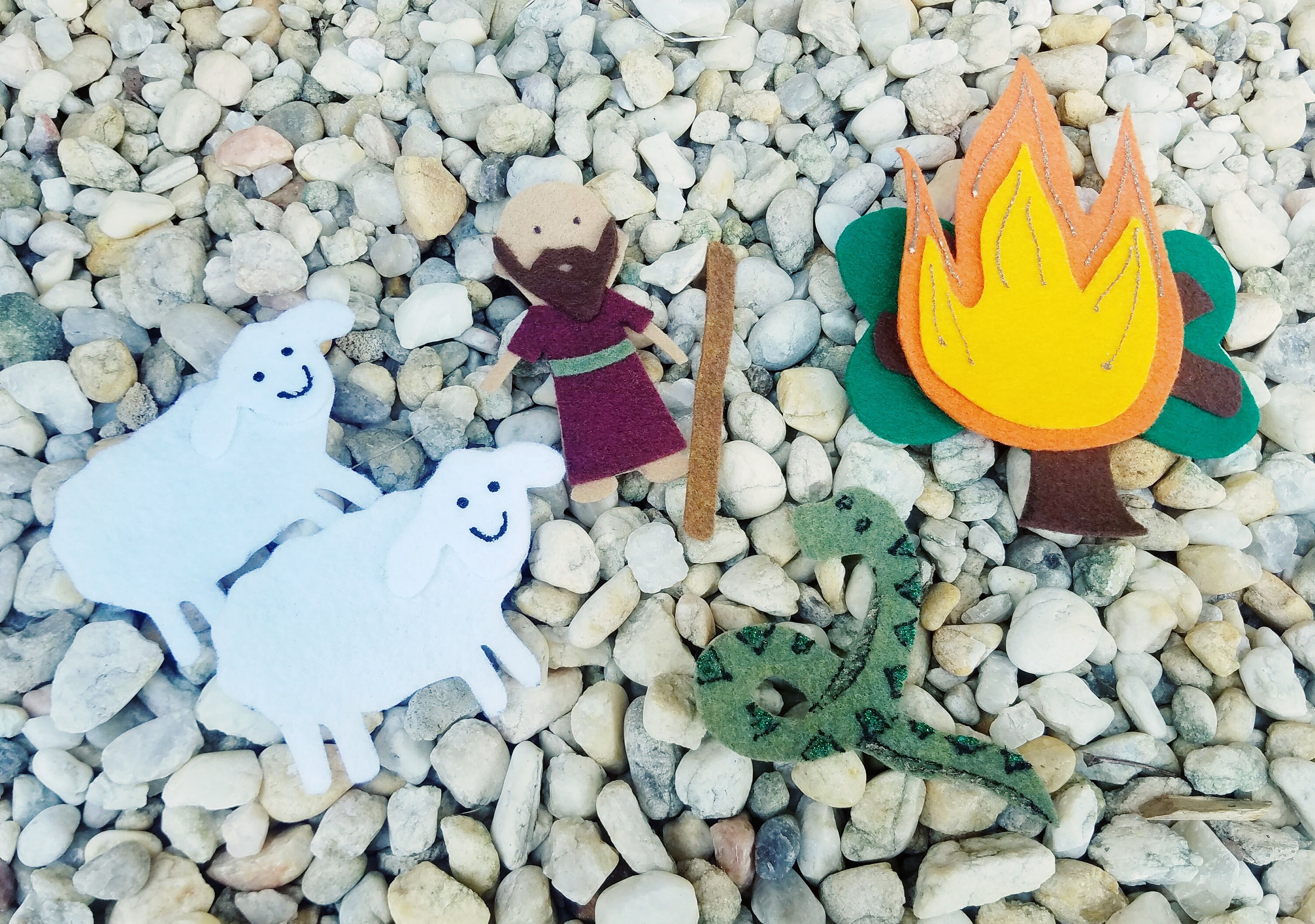 Moses and the Burning Bush Felt Set/sunday School/bible Felt Storyboard ...
