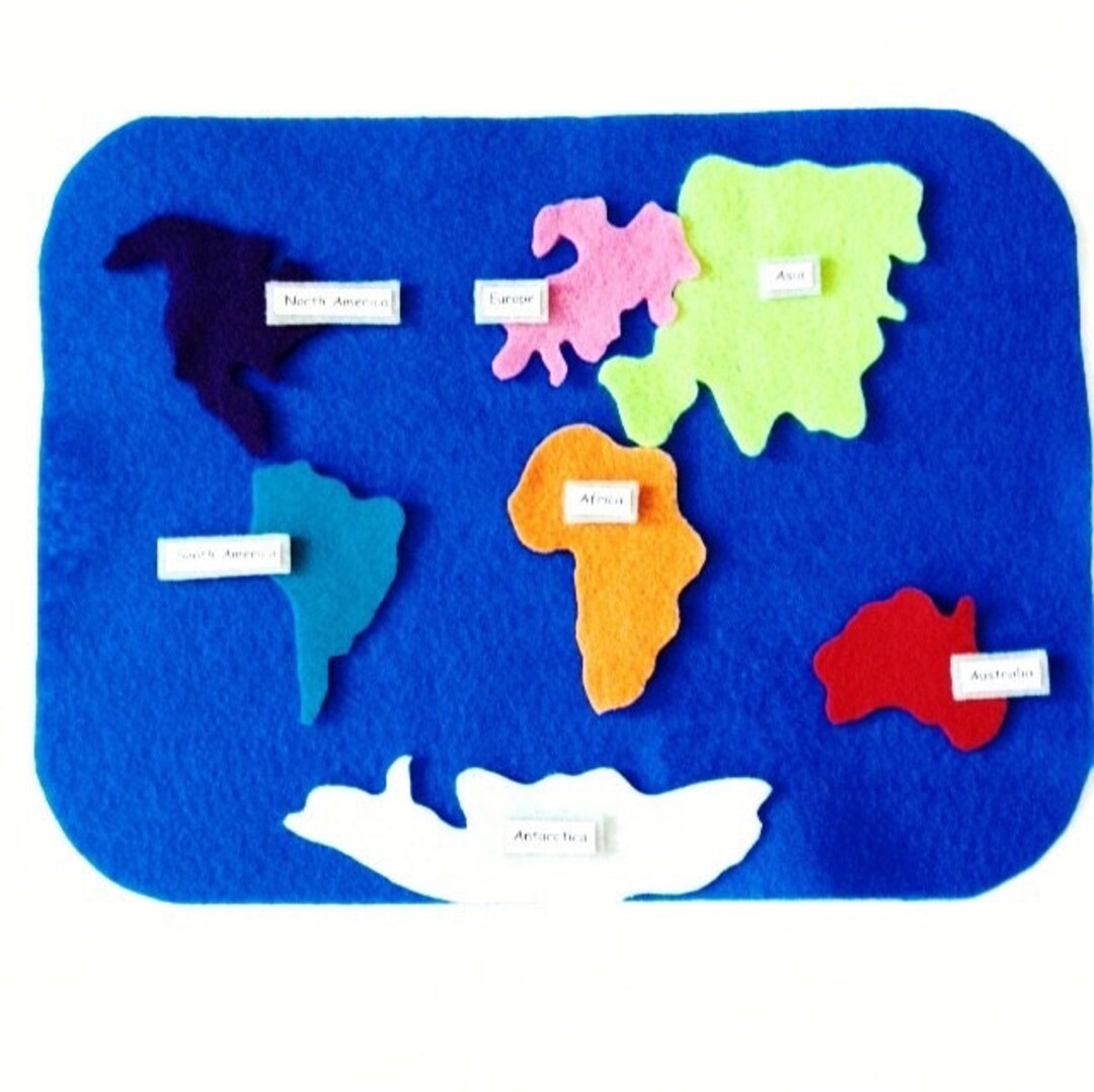 Kids Felt Continent Set - Etsy
