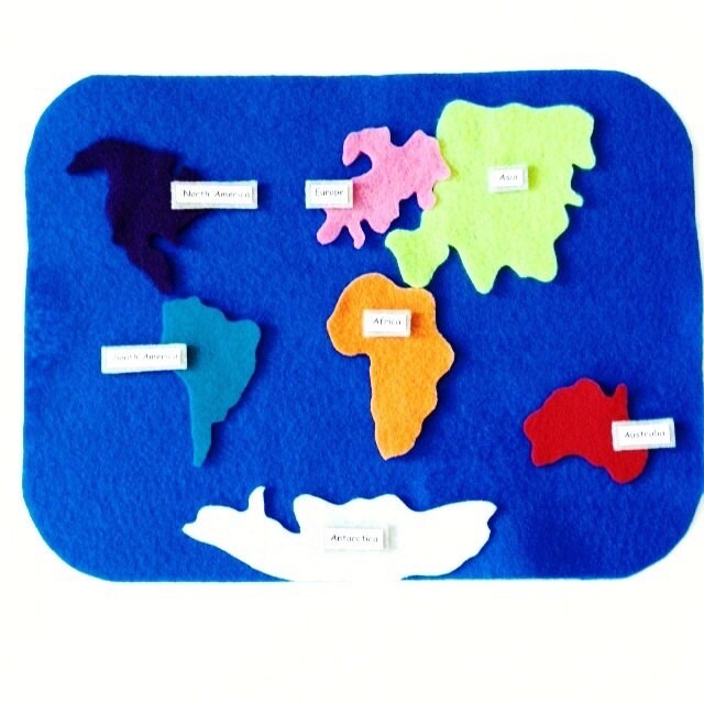 Kids Felt Continent Set - Etsy