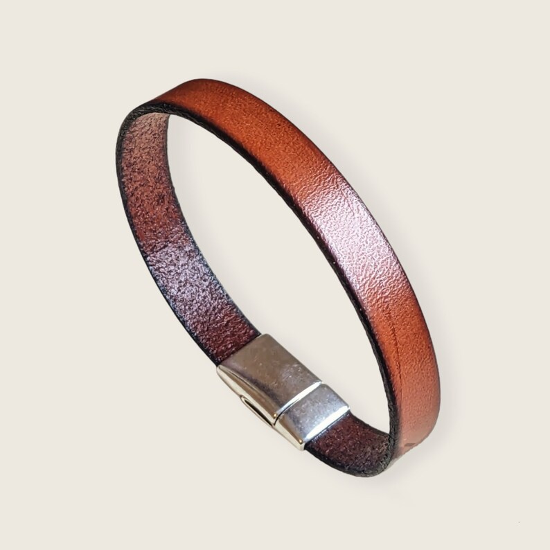 Bracelet homme en cuir véritable couleur marron, idéal pour lui - Etsy ...