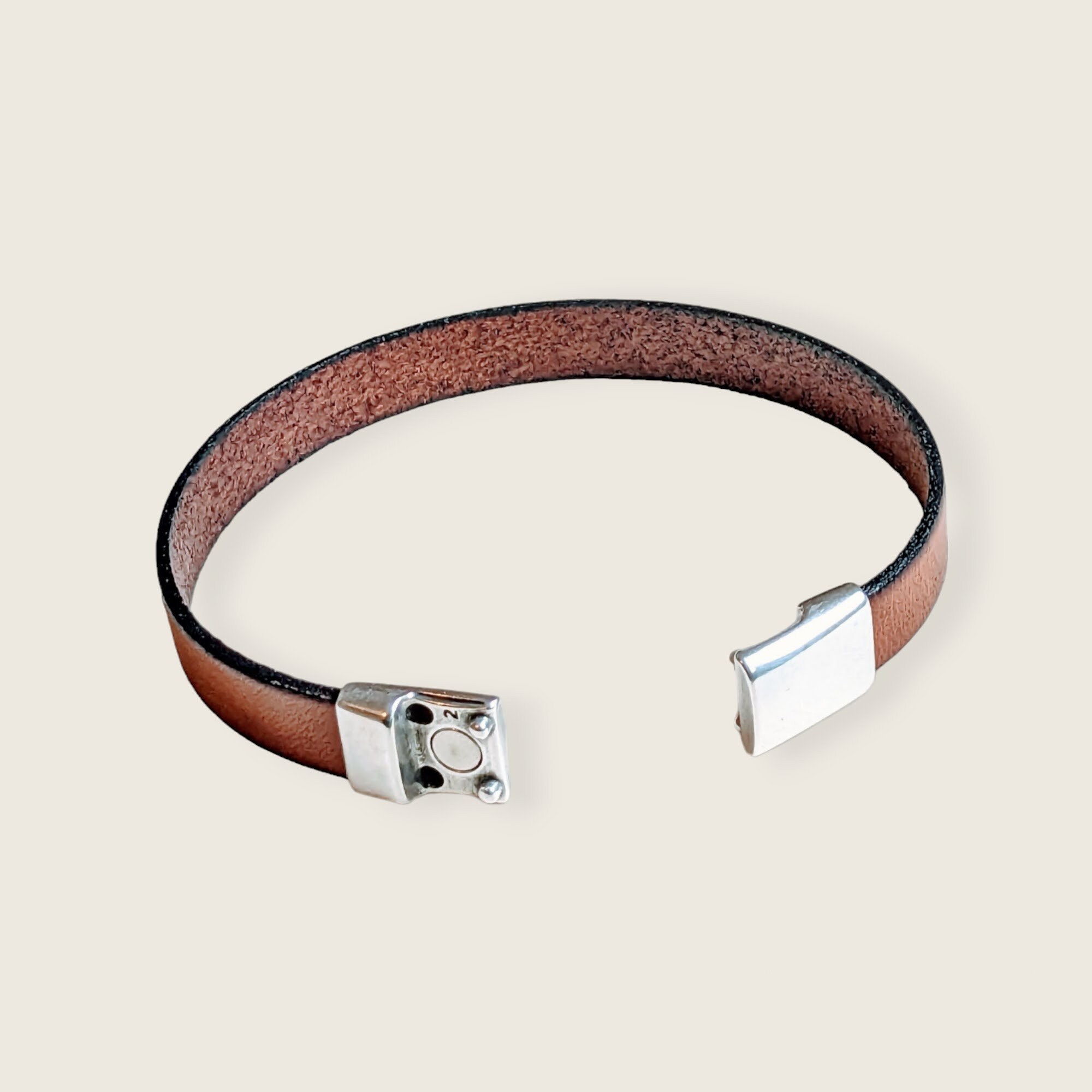 Bracelet homme en cuir véritable couleur marron, idéal pour lui - Etsy ...