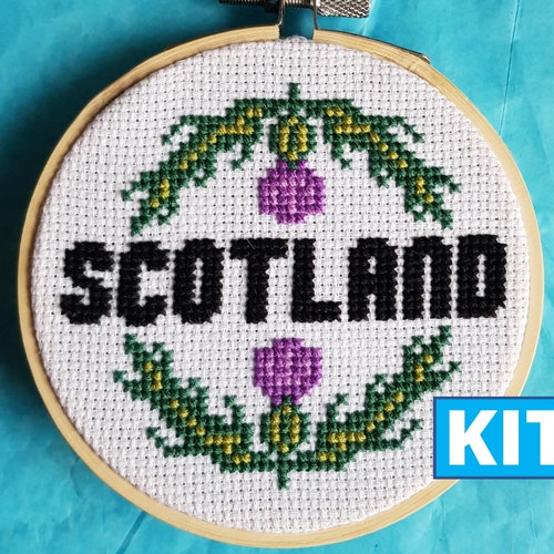 Scotland Cross Stitch Kit - Etsy