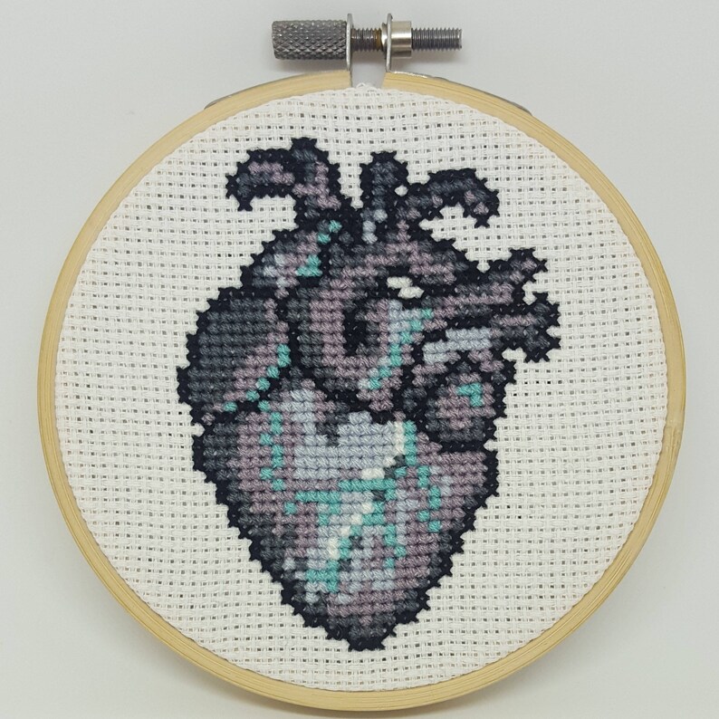 Heart Cross Stitch Kit - Etsy