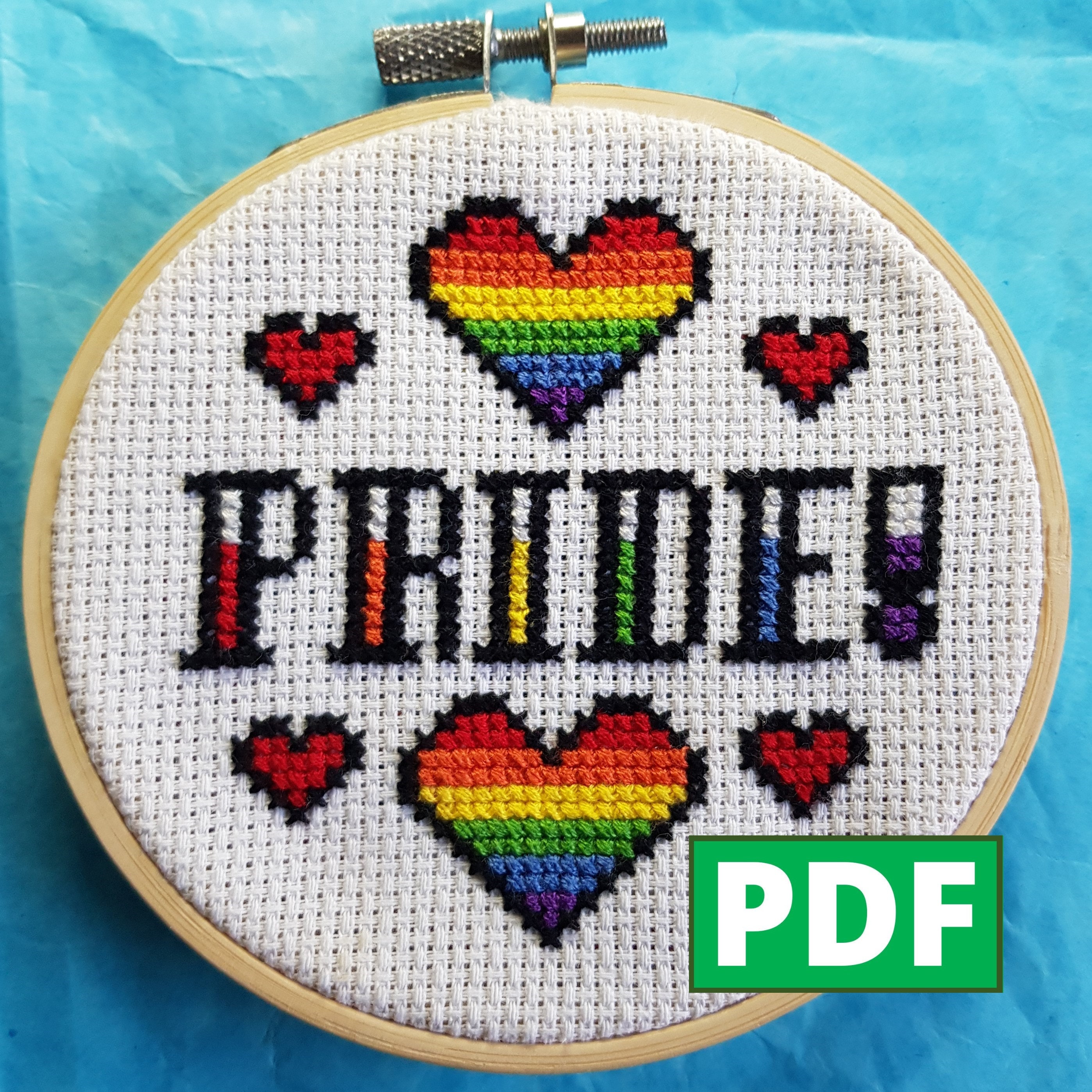 Pride Tattoo PDF Cross Stitch Pattern for Instant Download | Etsy