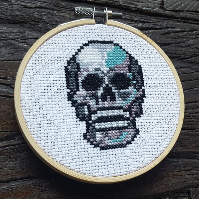 Skull PDF Cross Stitch Pattern for Instant Download - Etsy