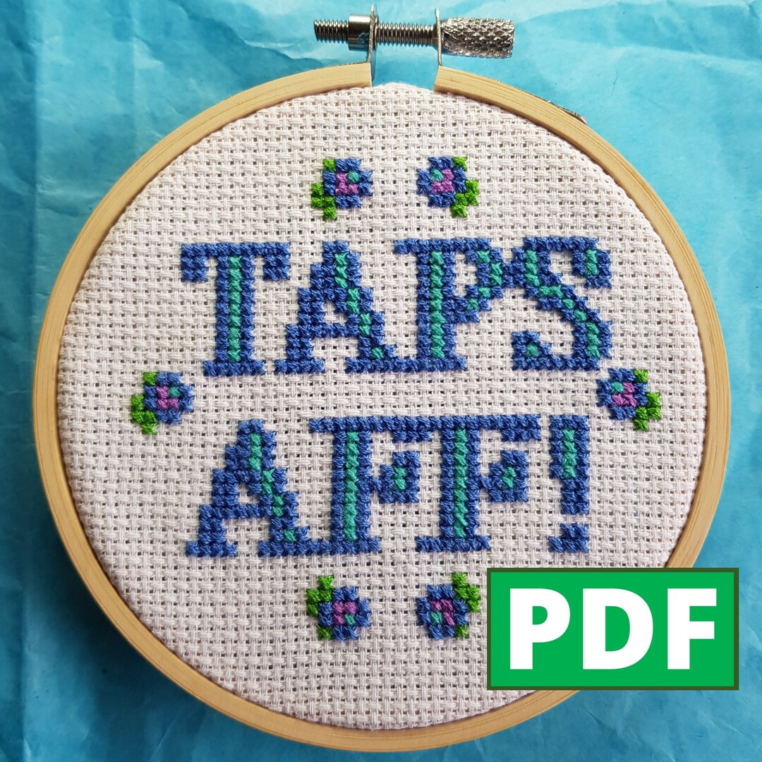 Taps Aff! PDF Cross Stitch Pattern for Instant Download - Etsy
