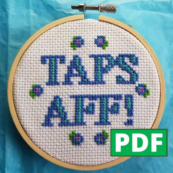 Taps Aff PDF Cross Stitch Pattern for Instant Download | Etsy