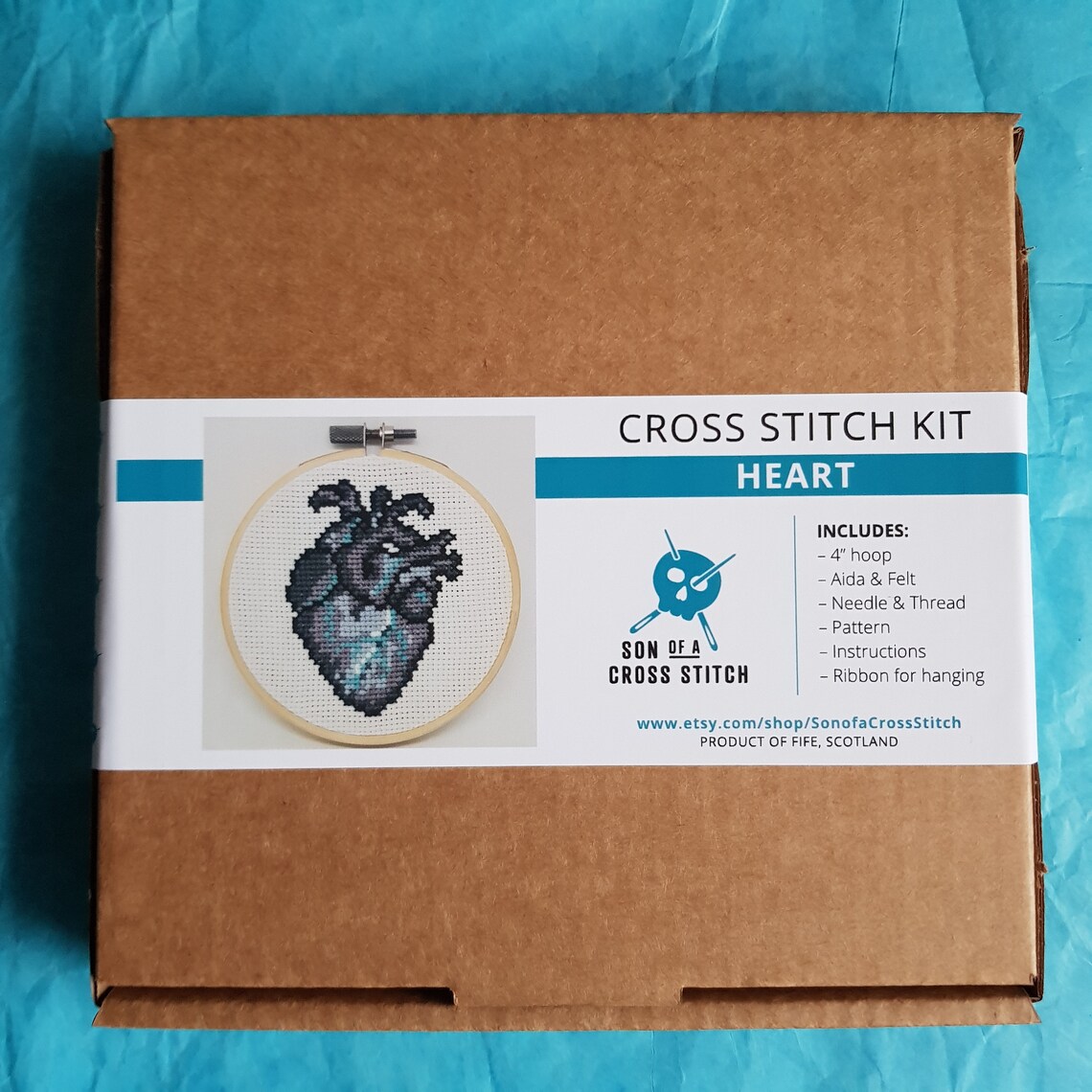 Heart Cross Stitch Kit | Etsy