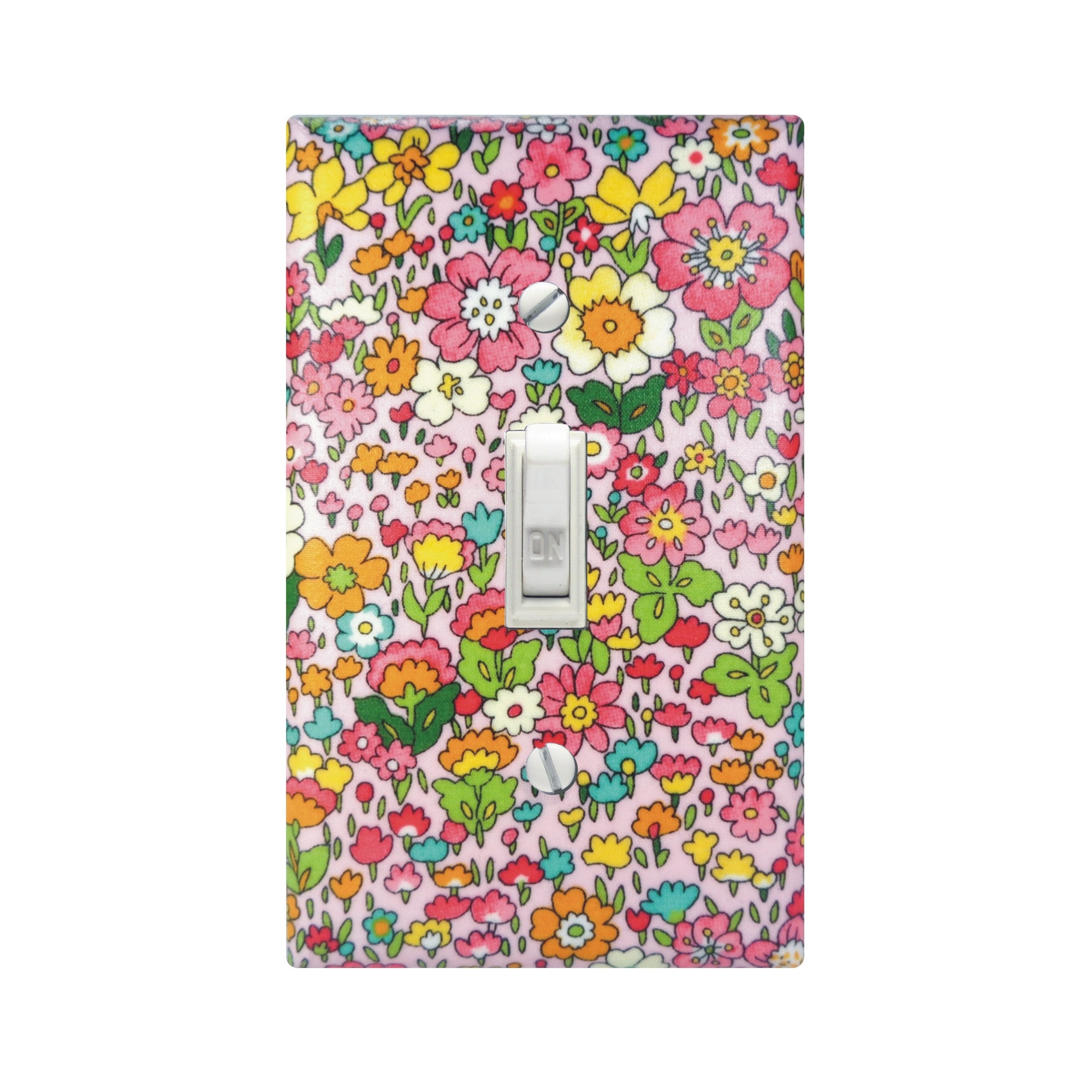 Mini Pop Floral Switch Plate Cover Hippie Wall Decor English - Etsy