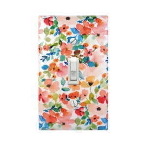 Wildflowers Floral Switch Plate Cover Watercolor Flowers - Etsy