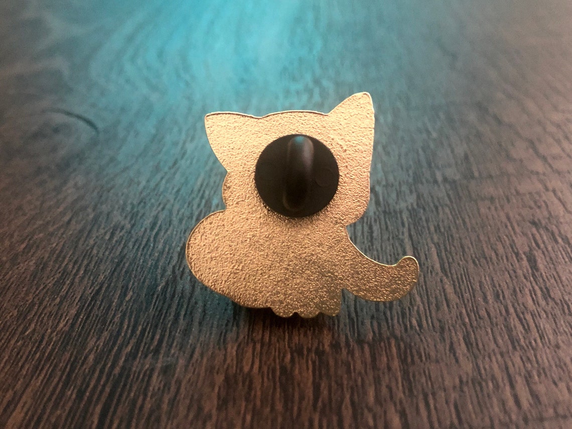 Hungry Black Cat Hard Enamel Pin - Etsy