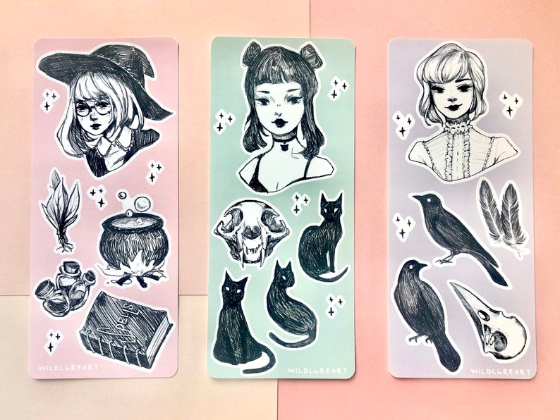 Witchy Aesthetic Sticker Sheet Set | Matte | Waterproof | Kiss Cut ...