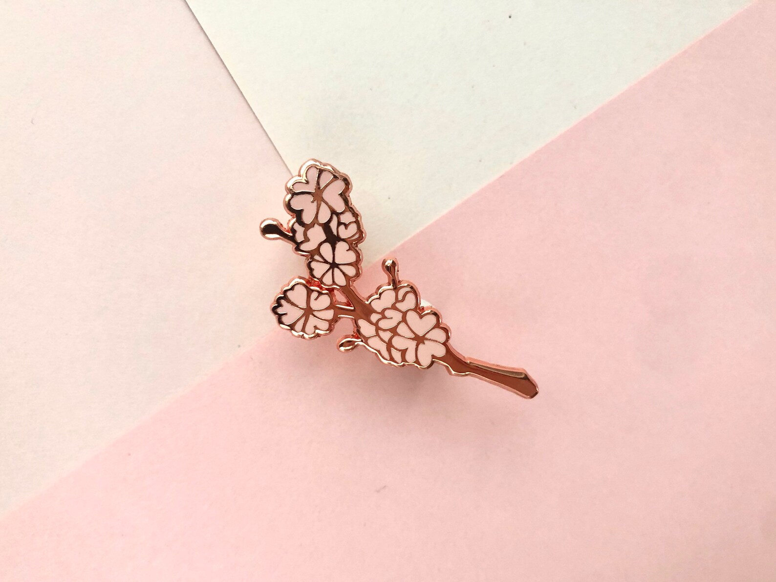 Cherry Blossom Branch Hard Enamel Pin - Etsy