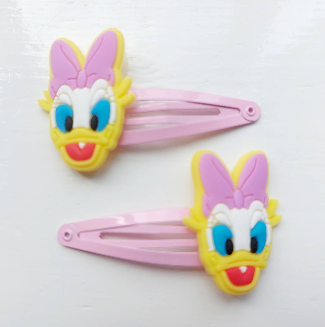Daisy Duck Head Snap Clips - Pack of 2 - Pink - Etsy