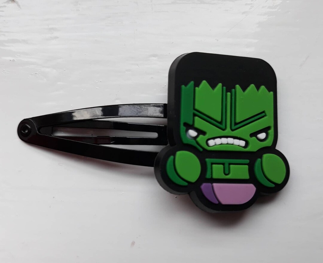 Hulk Snap Hair Clips Pack of 2 Black - Etsy