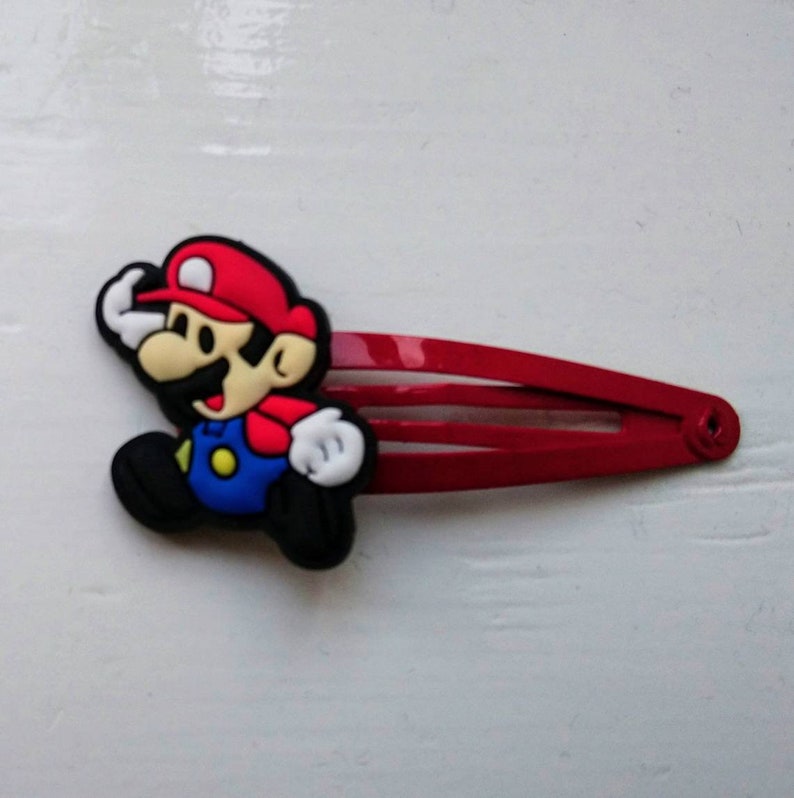 Super Mario Figure Snap Hair Clips Pack of 2 Mario Red - Etsy