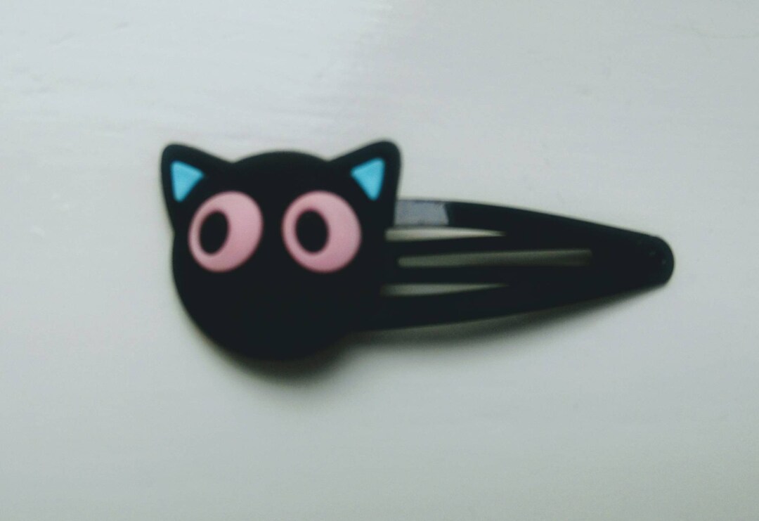 Black Cat Snap Hair Clips - Pack of 2 - Black - Etsy
