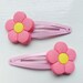 Pink Flower Snap Clips Pack of 2 Pale Pink - Etsy