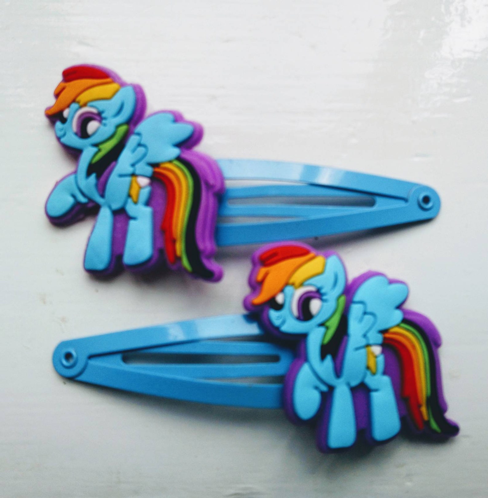 My Little Pony Snap Hair Clips Pack of 2 Blue Rainbow Dash - Etsy