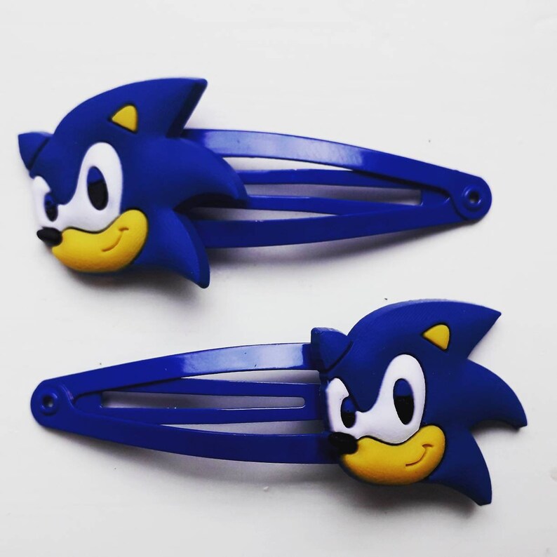 Sonic the Hedgehog Snap Hair Clips Pack of 2 Blue - Etsy