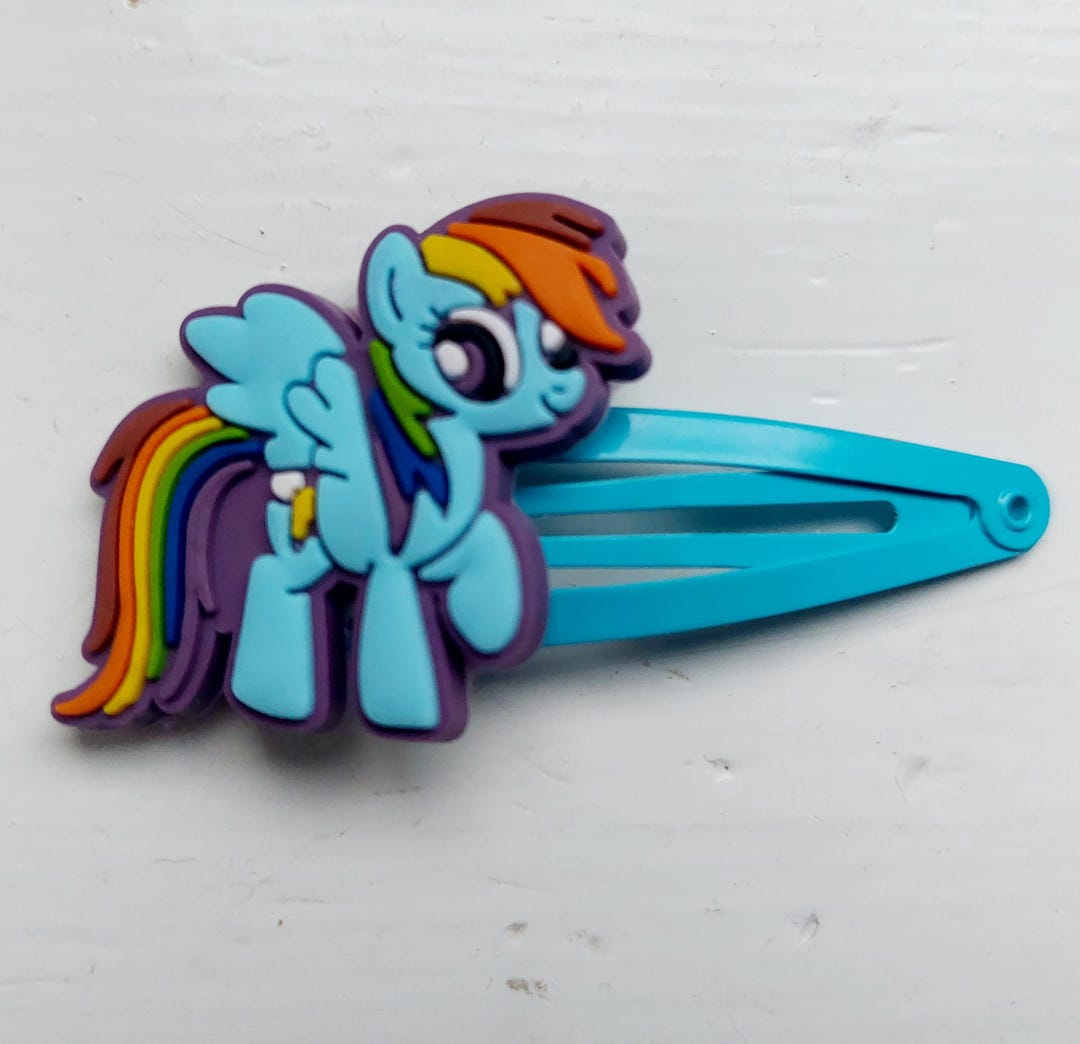 My Little Pony Snap Hair Clips - Pack of 2 - Blue - Rainbow Dash - Etsy