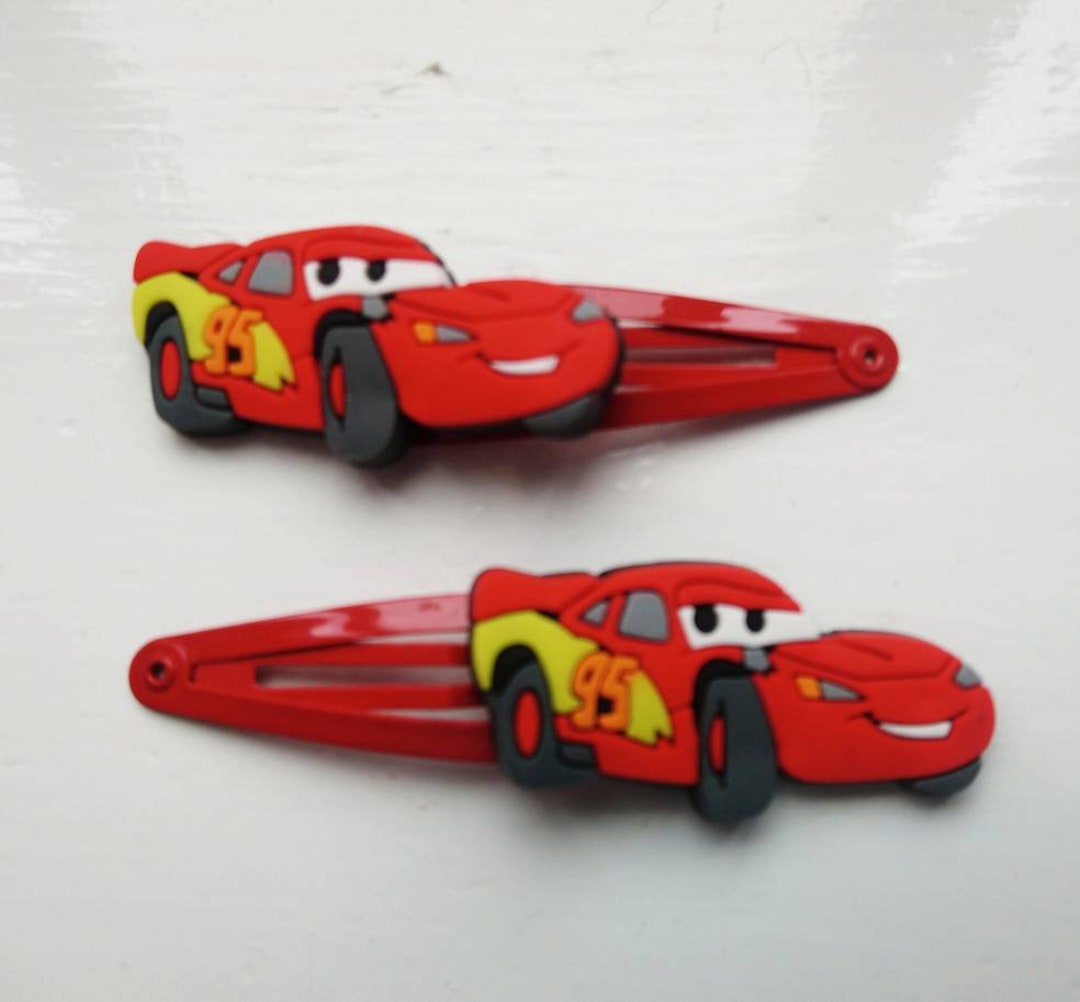 Cars Lightning Mcqueen Snap Clips - Pack of 2 - Red - Etsy