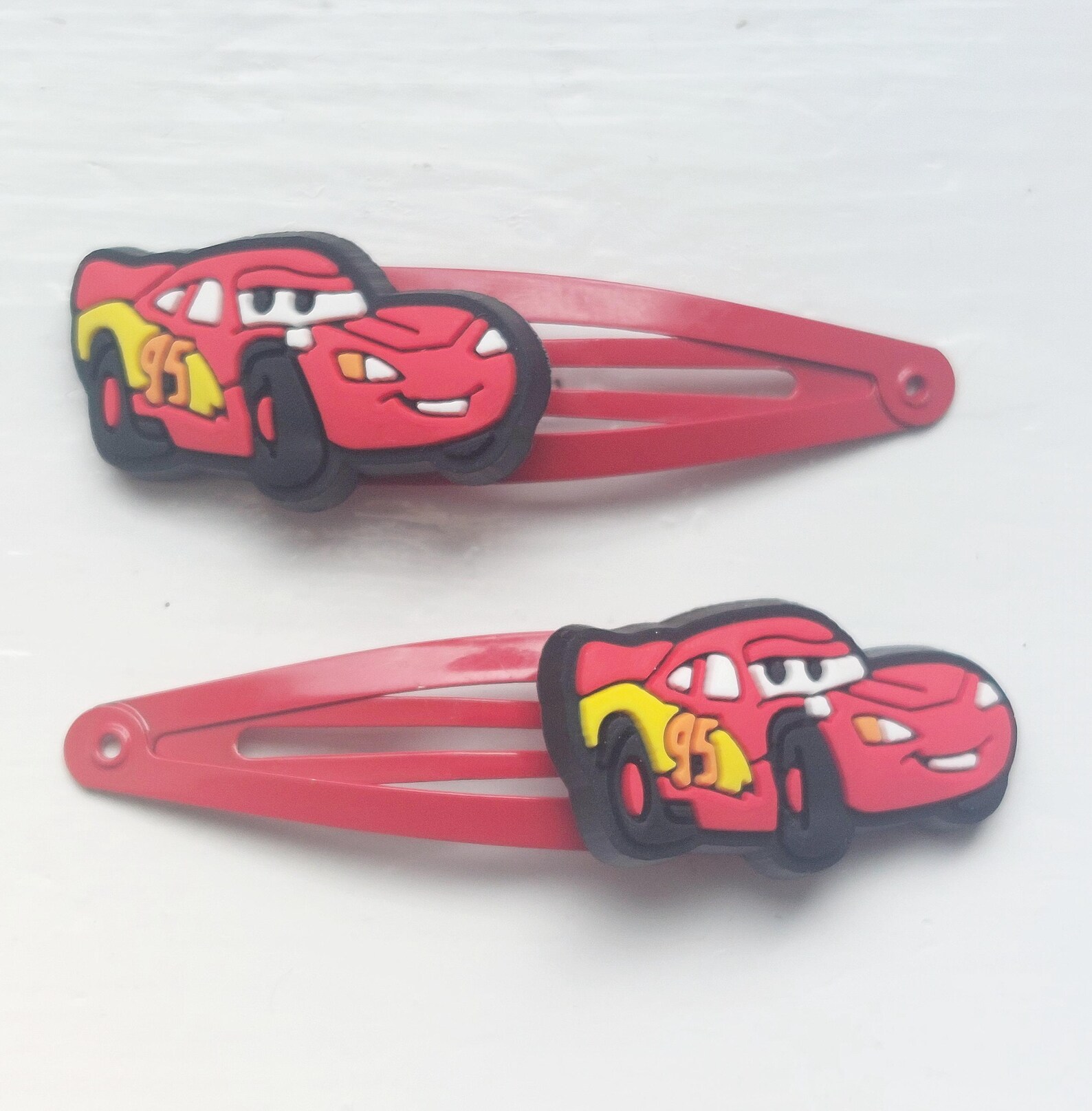 Cars Lightning Mcqueen Snap Clips - Pack of 2 - Red - Etsy