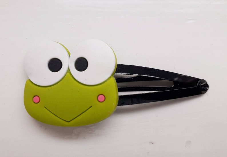 Cute Green Frog Snap Clips Pack of 2 Black - Etsy