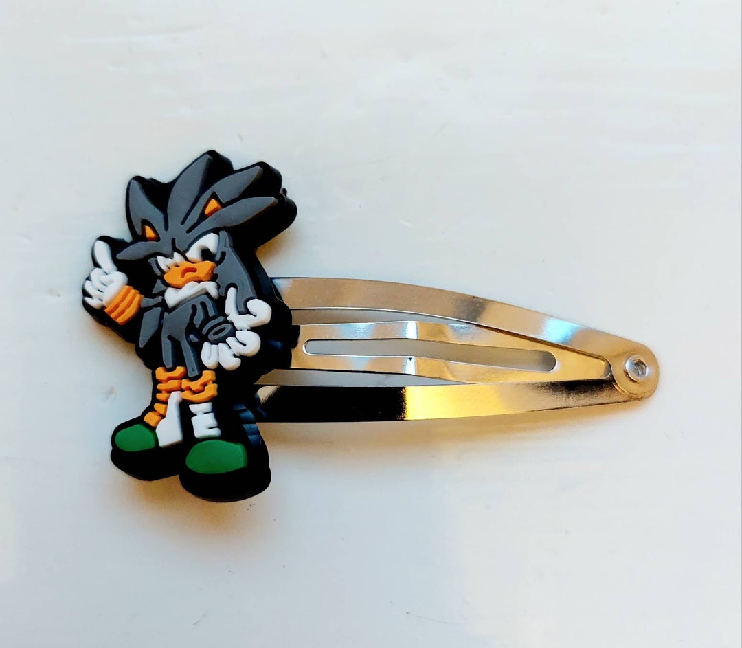 Silver Figure - Sonic - Snap Hair Clips - Pack of 2 - Silver - Etsy
