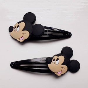Mickey Mouse Head Snap Clips - Pack of 2 - Black - Etsy