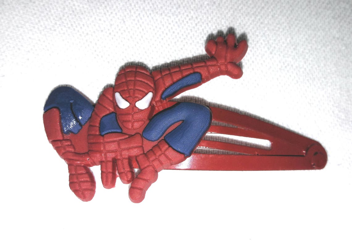 Spiderman Action Figure Snap Hair Clips Pack of 2 Red - Etsy