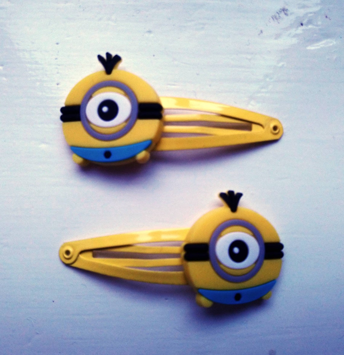 Minions Snap Clips Pack of 2 Yellow - Etsy