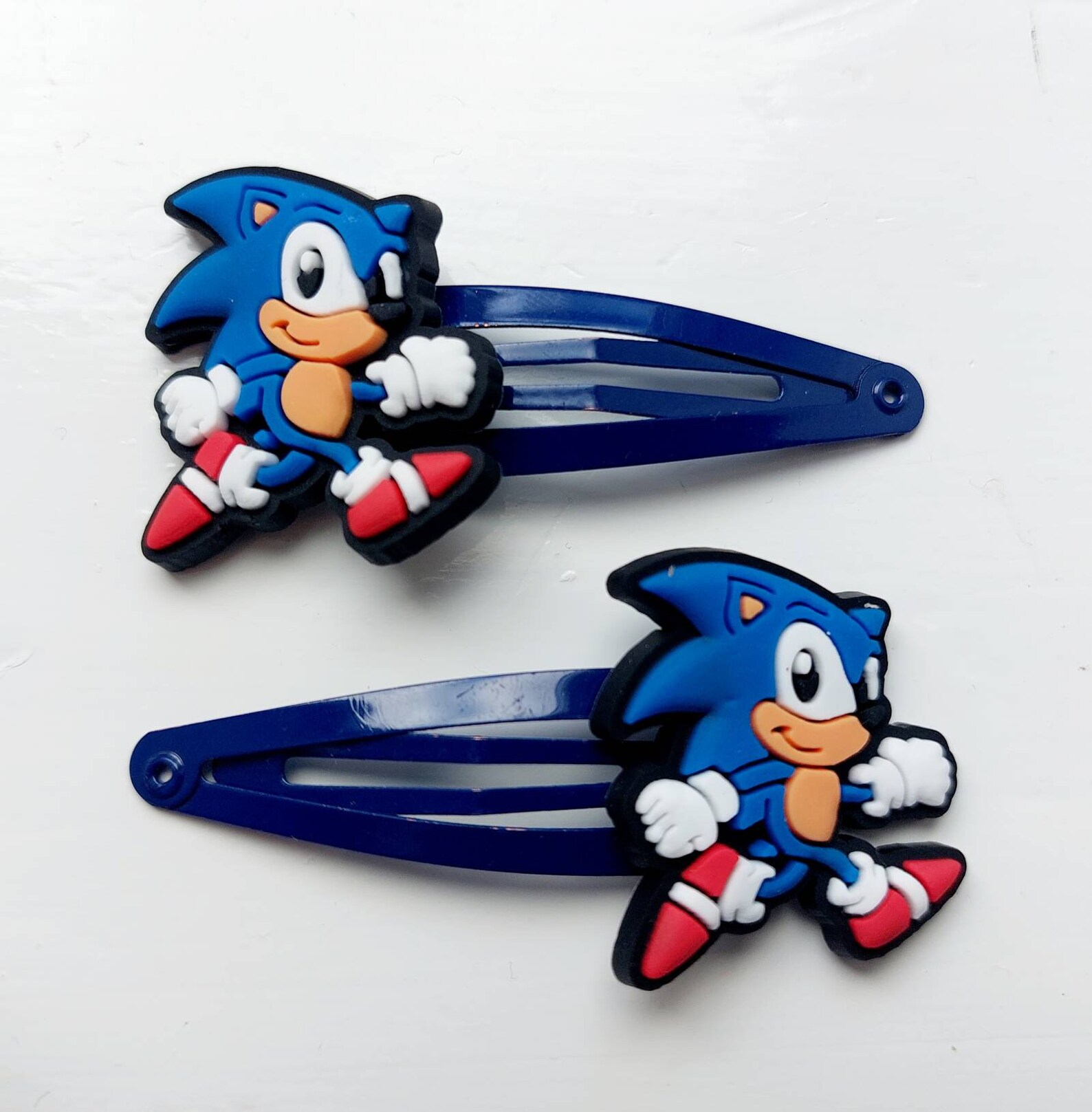 Sonic the Hedgehog Figure Snap Hair Clips Pack of 2 Blue - Etsy UK