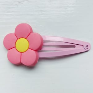 Pink Flower Snap Clips - Pack of 2 - Pale Pink - Etsy