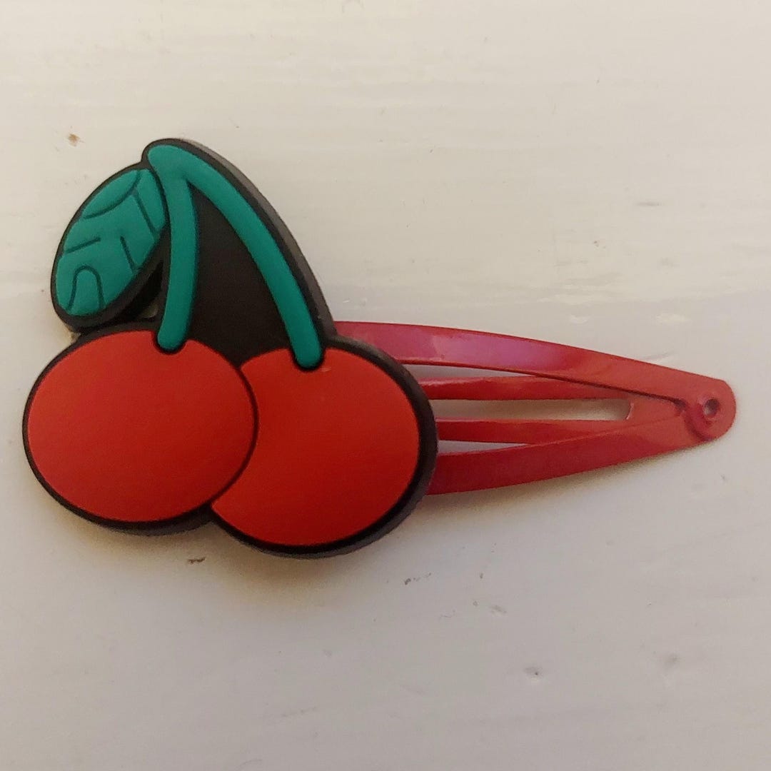 Cherry Snap Hair Clips - Pack of 2 - Red - Etsy