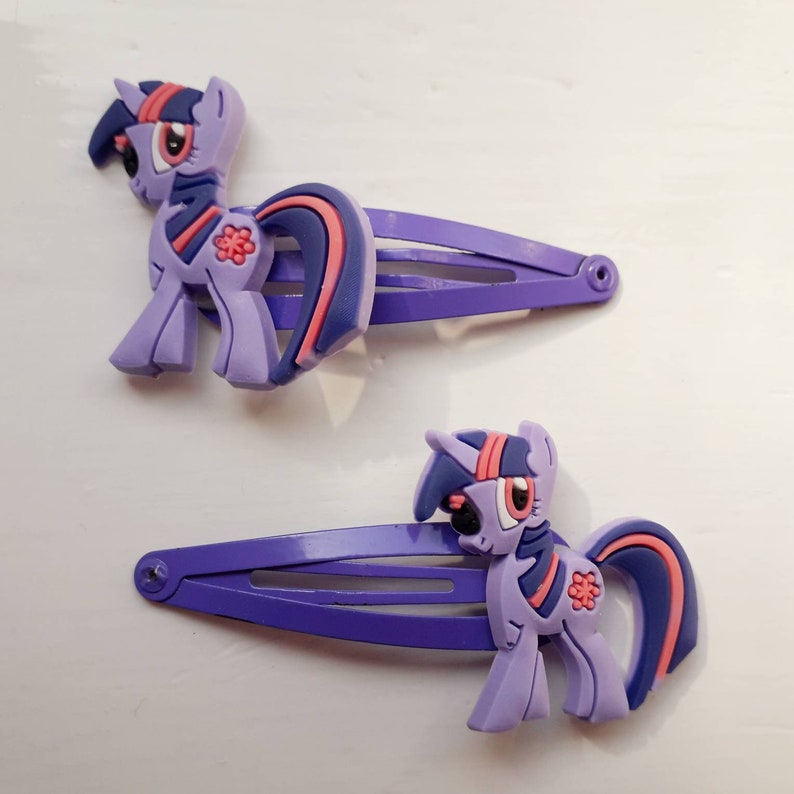 My Little Pony Snap Hair Clips Pack of 2 Purple Twilight - Etsy