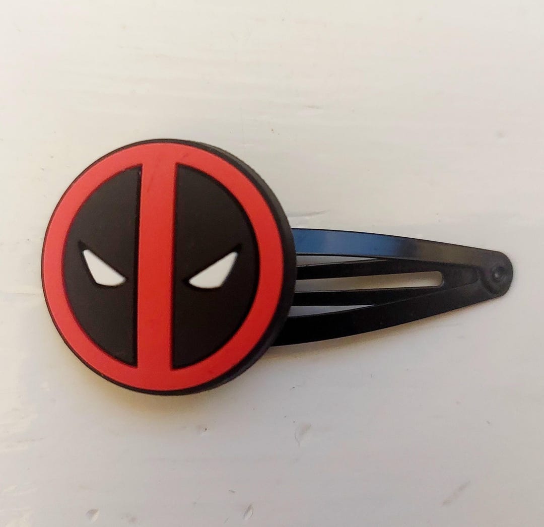 Deadpool Logo Snap Hair Clips - Pack of 2 - Black - Etsy