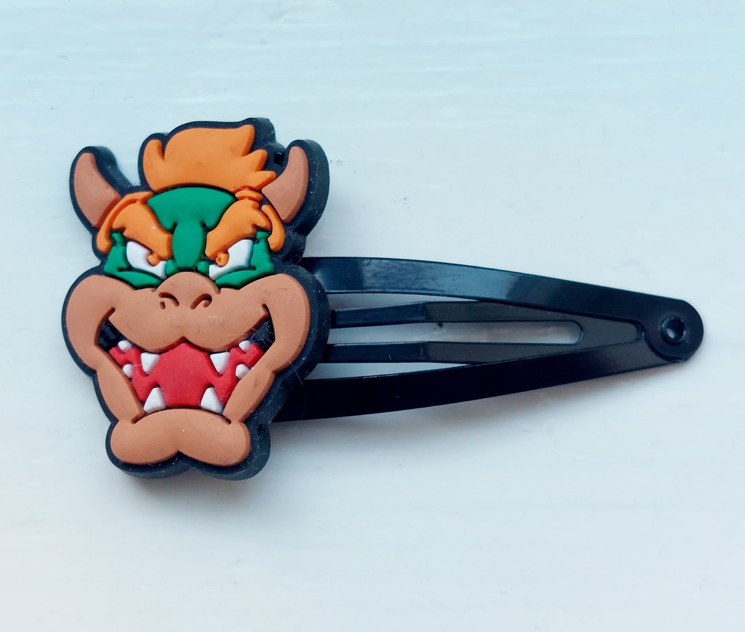 Bowser Head Snap Hair Clips Pack of 2 Black - Etsy