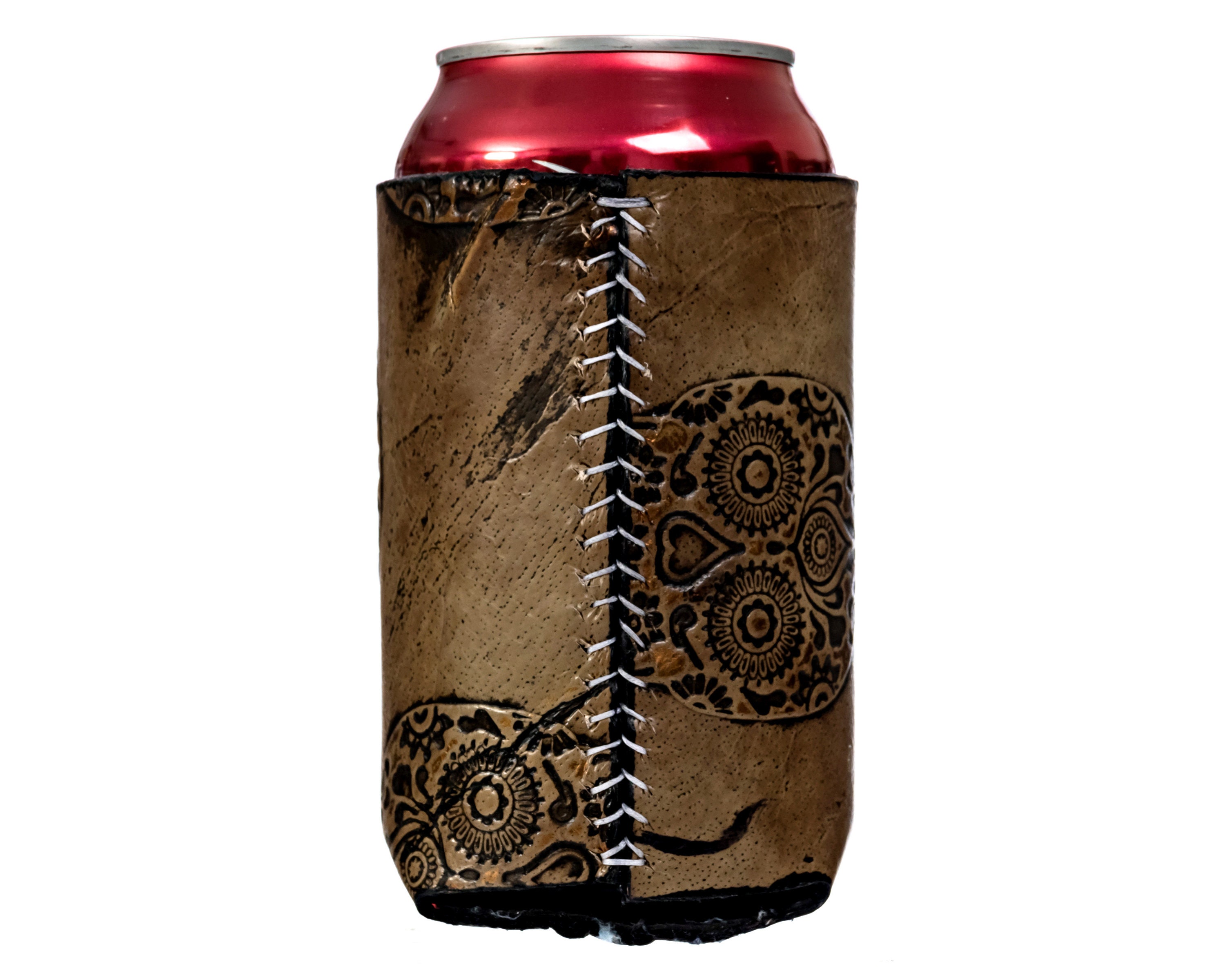 Handmade Leather Drink Sleeve / Can Holder 7103 - Etsy