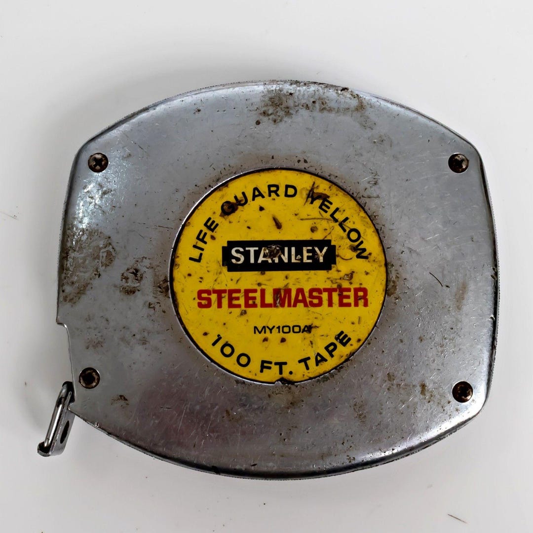 Stanley Steelmaster Life Guard Yellow 100ft Tape MY100A Manual Rewind ...