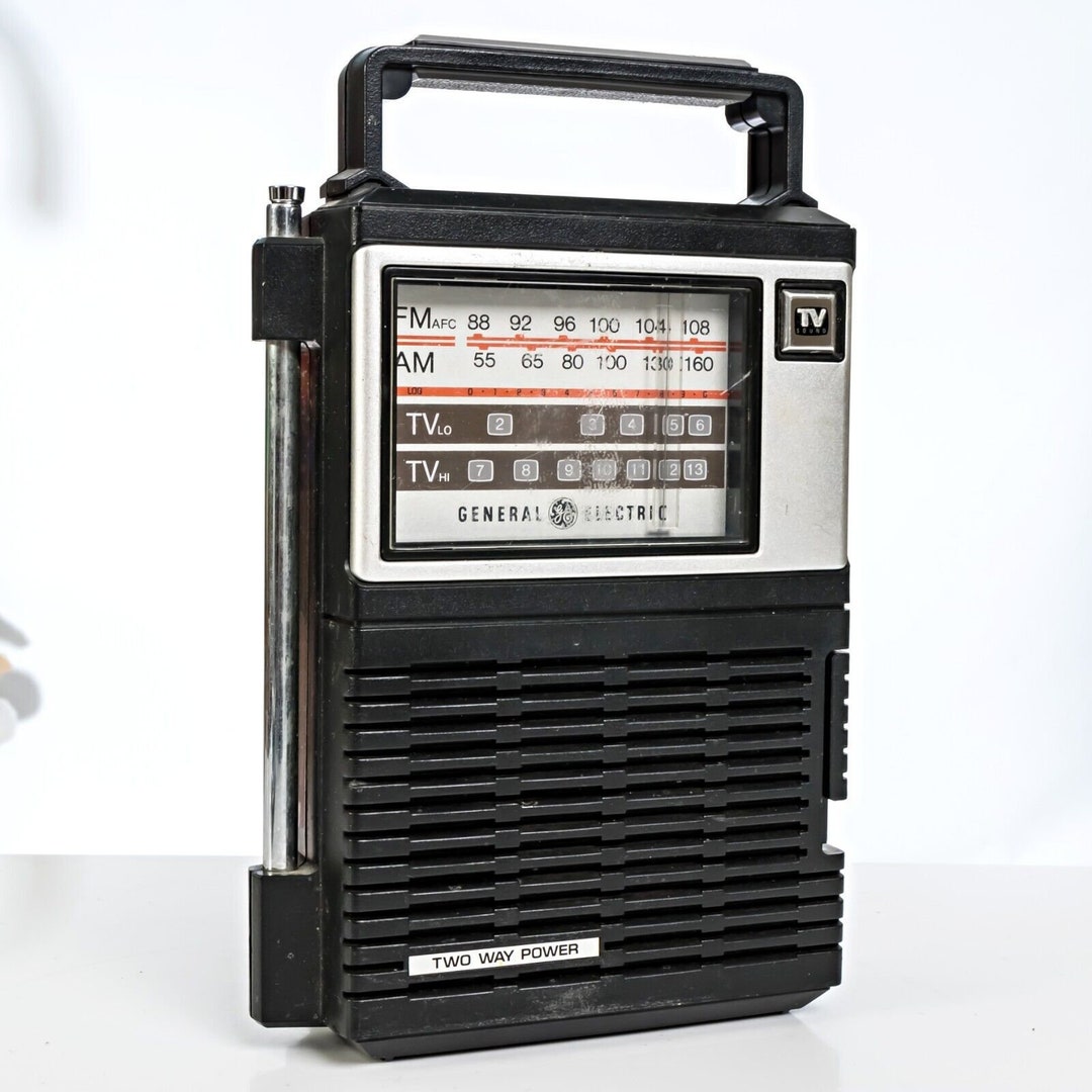 GE Portable Radio Model 7-2929A Am Fm Tv-lo Tv-hi Vintage - Etsy