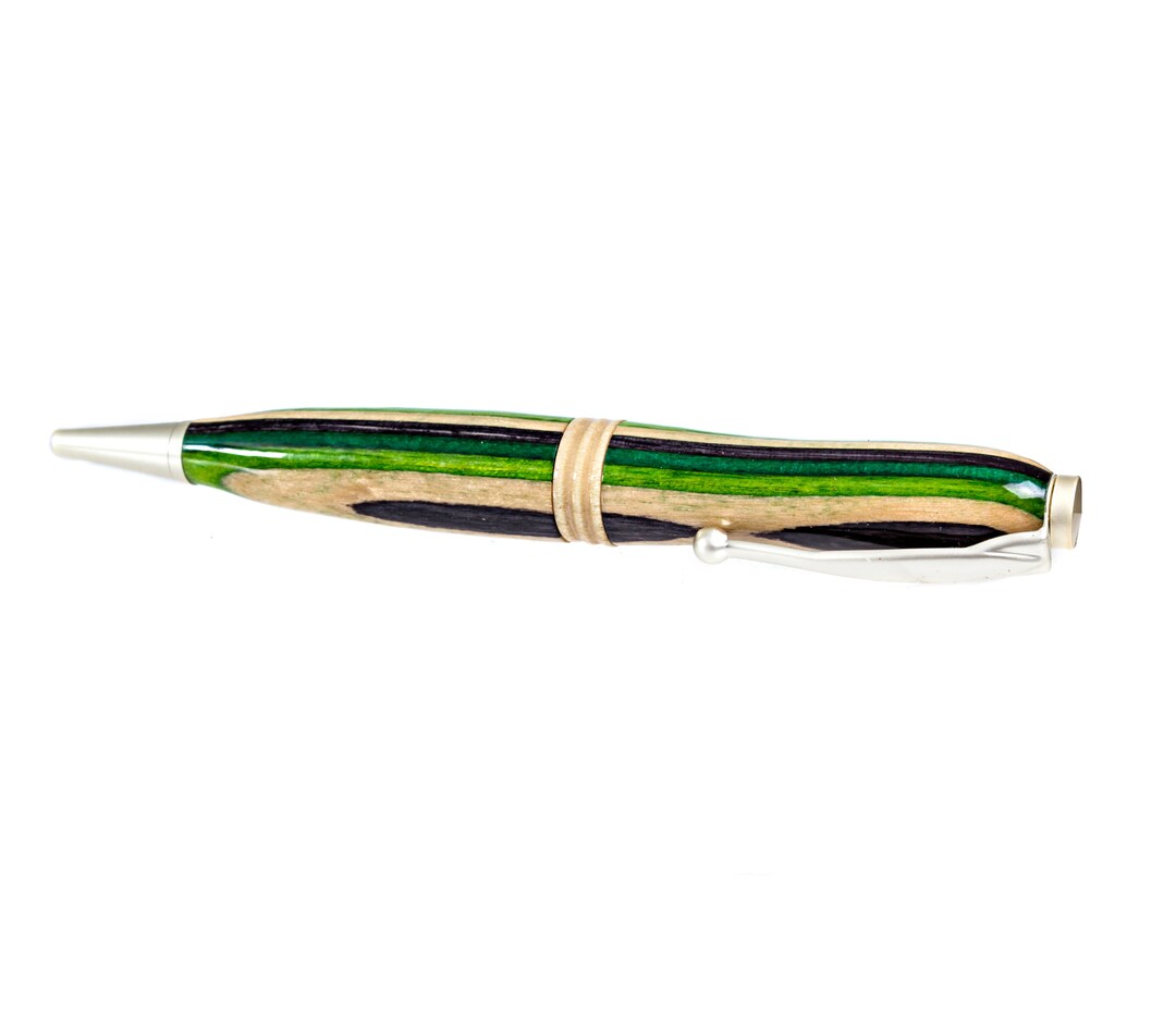 Spectraply, Maple & Satin Chrome Slim Pen - Etsy