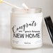 Congrats on Your Happy New Home Candle Gift Scented Soy Candle Greeting ...