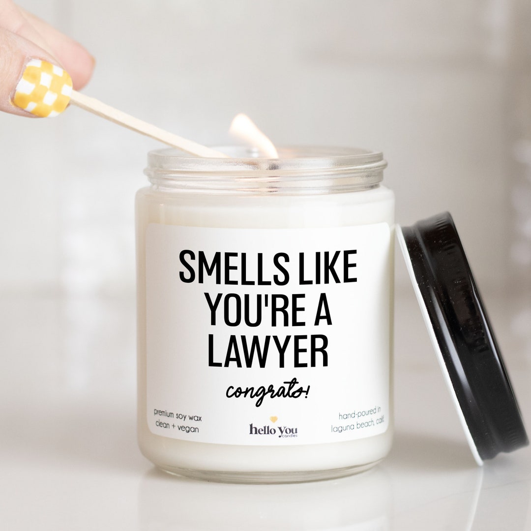 Lawyer Graduation Soy Candle, Funny Congrats Gift - Etsy